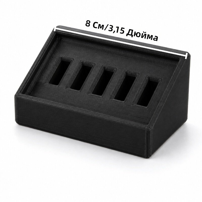 Органайзер для USB-накопителей с 5 слотами, подставка для рабочего стола, черный