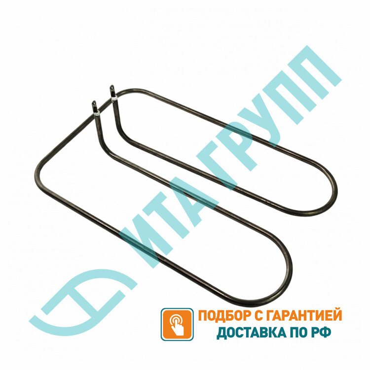 ТЭН 1600W для конфорки, нерж, D8мм, 250х375х100мм, клеммы под винт М4, КЭТ-0,12, Abat, 220V, ТК1600