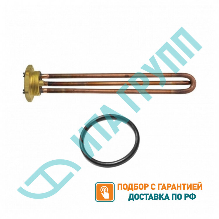 Комплект ТЭН 2кВт (2000Вт) RDT, резьбовой 42мм для Ariston, De Luxe, Real, Thermex, под анод М6 + прокладка, 20220K2