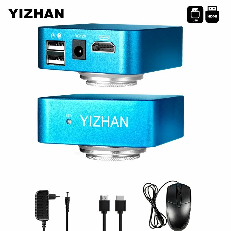 Микроскоп YIZHAN 60MP с мышью HDMI, EU PLUG