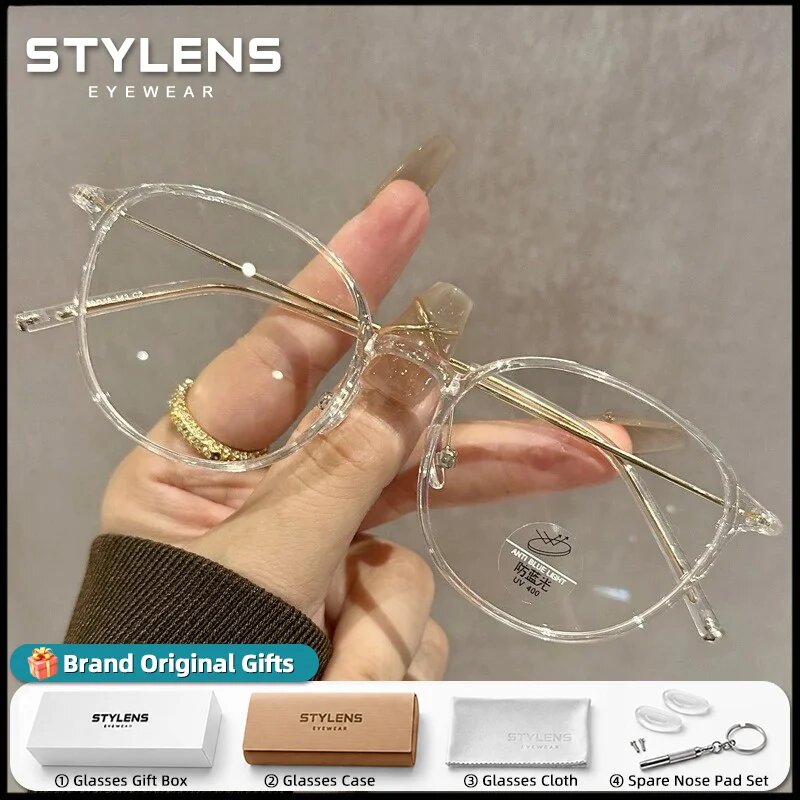 LYSEN C2-Transparent круглые очки для чтения