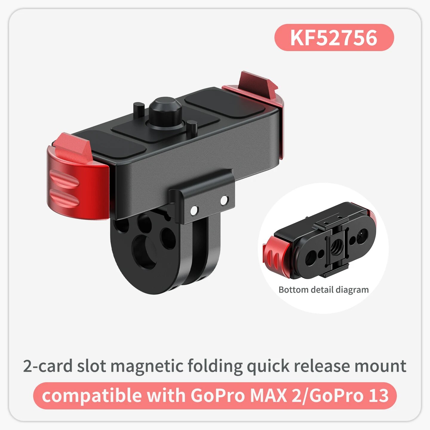 Магнитное крепление BGNing для GoPro Hero 13 Max2 A, No Logo