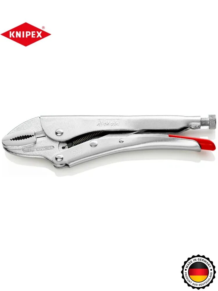 Клещи зажимные Knipex 4104250, с режущими кромками, никелированные, 250 мм