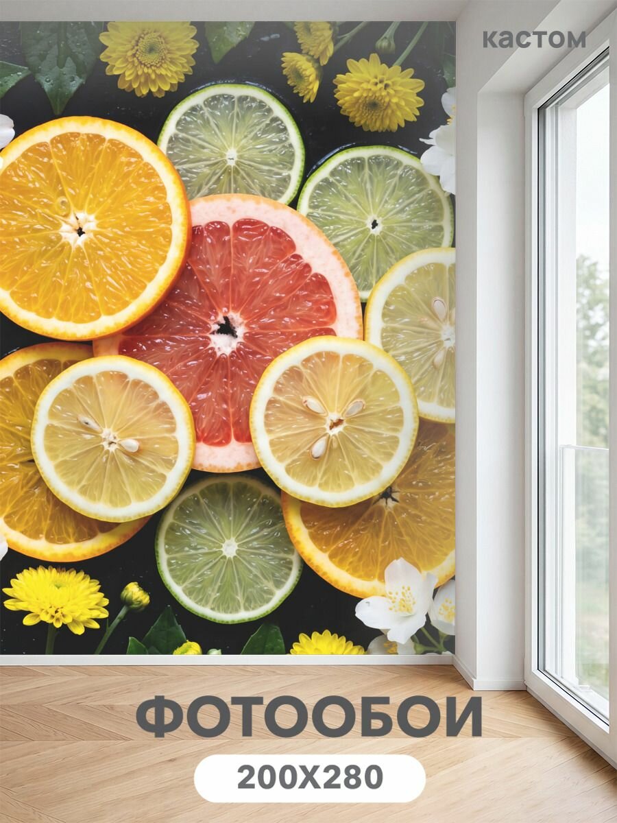 Фотообои на стену флизелиновые 3d Фрукты 200х270 см