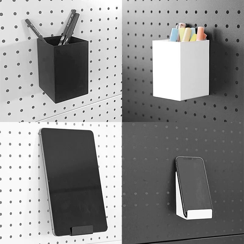 Черный квадратный пенал 1 шт. 7x8x10 см для шага отверстий 2,5/5,0 см, аксессуар для полки