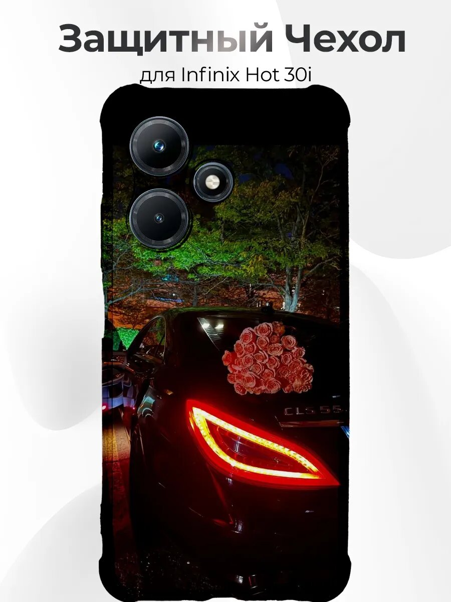 Чехол Infinix Hot 30i CLS 550 банан с розами