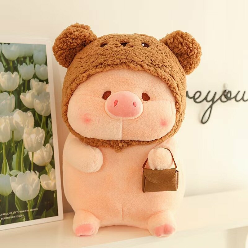 Мягкая игрушка Свинья LULU в повязке зайчика Пухля Поросенок Pig