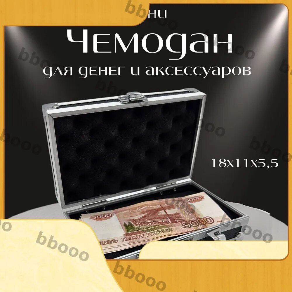 Мини чемодан для денег, открытка для денег, шкатулка для акссесуаров, 18х11х5,5, UnBish