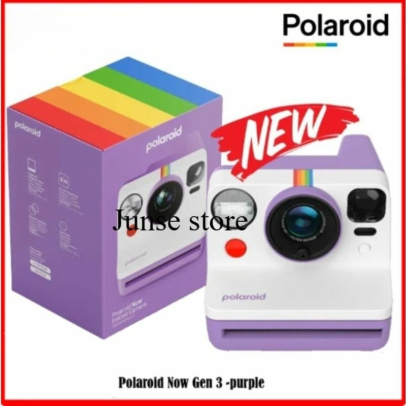 Фотоаппарат /Полароидный снимок Polaroid Now Generation 3 /NowGen3 purple i-Type Instant Camera, прогулка на свежем воздухе/день рождения.