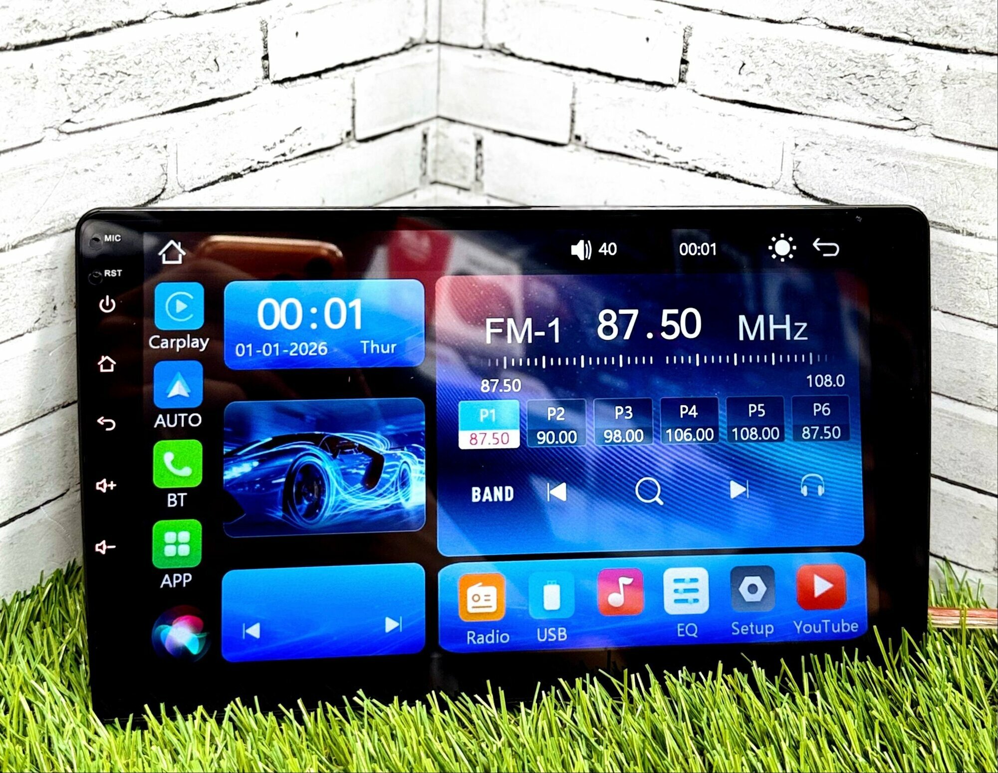 Автомагнитола 9 дюймовый экран поддержка Bluetooth CarPlay Android Auto