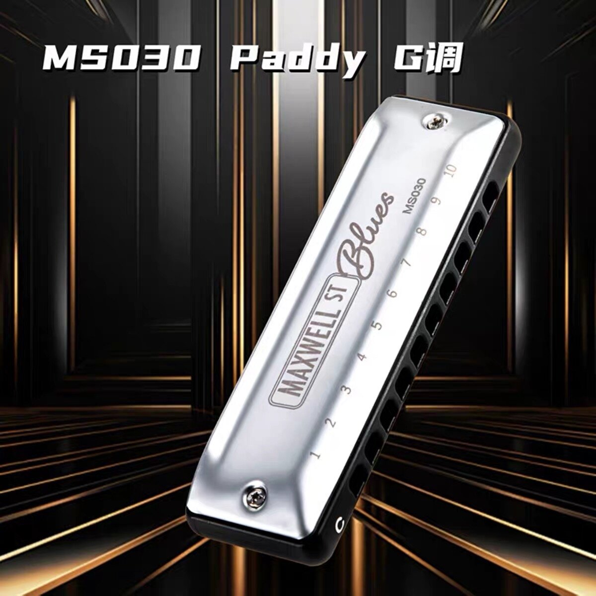 Губная гармошка EASTTOP MS030 Maxwell, блюзовая, 10 отверстий, для начинающих и студентов