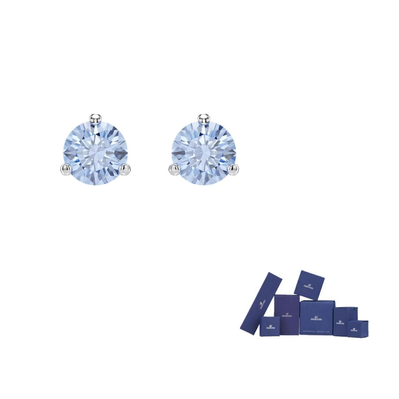 Серьги пусеты, кристаллы Swarovski