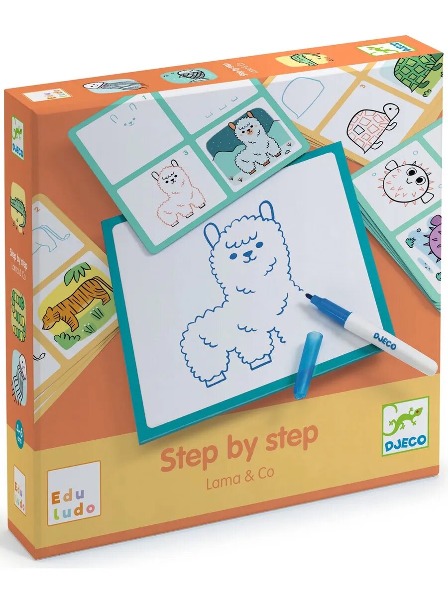 Eduludo Step by step Набор для рисования Лама и Ко DJ08269