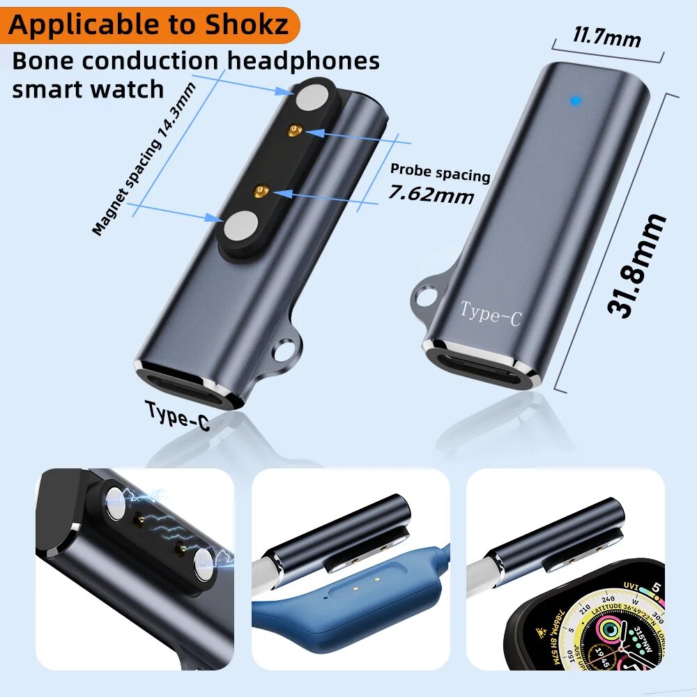 Магнитный адаптер Type-C для Shokz 7.62 мм