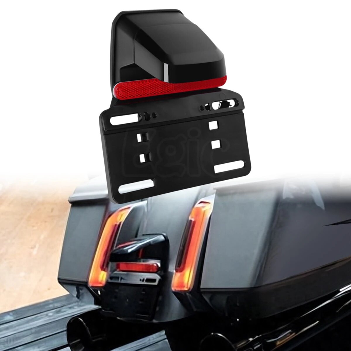 Комплект кронштейнов для номерного знака, совместимый с Harley Grand Touring Road Glide Street Glide 2024-2026, моделями Touring CVO 2023-2026, FLHX, FLTRX