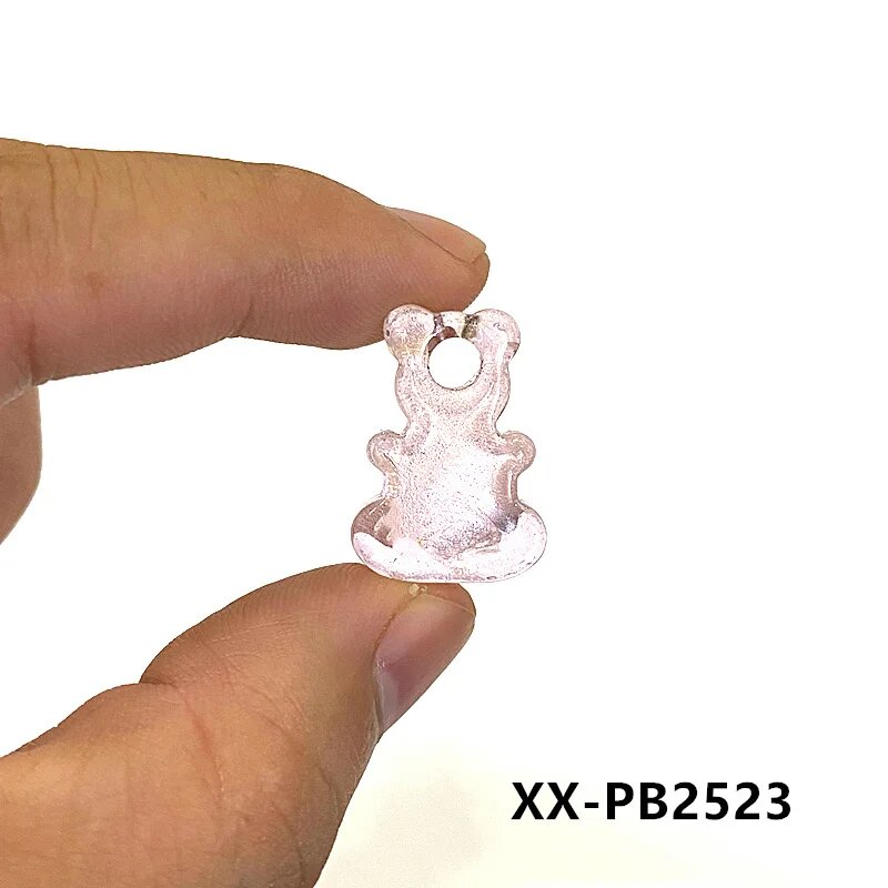 2 шт. стеклянных бусин мини-медведь JSSMTLP XX-PB2523