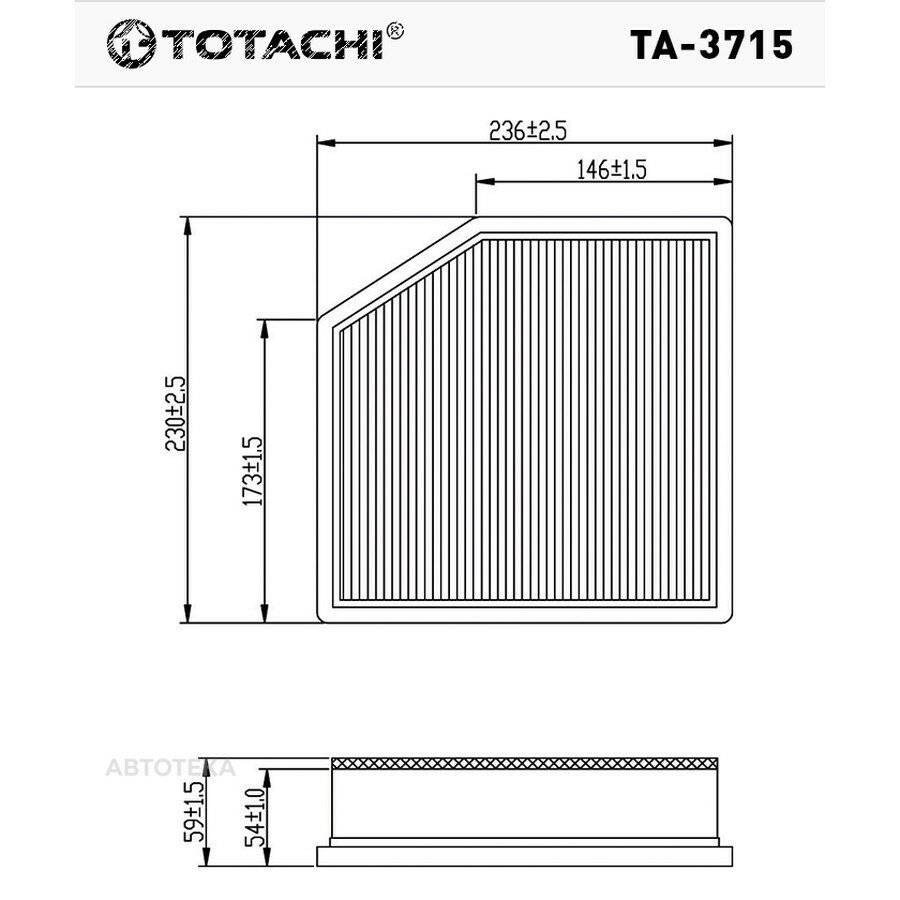 Фильтр воздушный TOTACHI TA3715