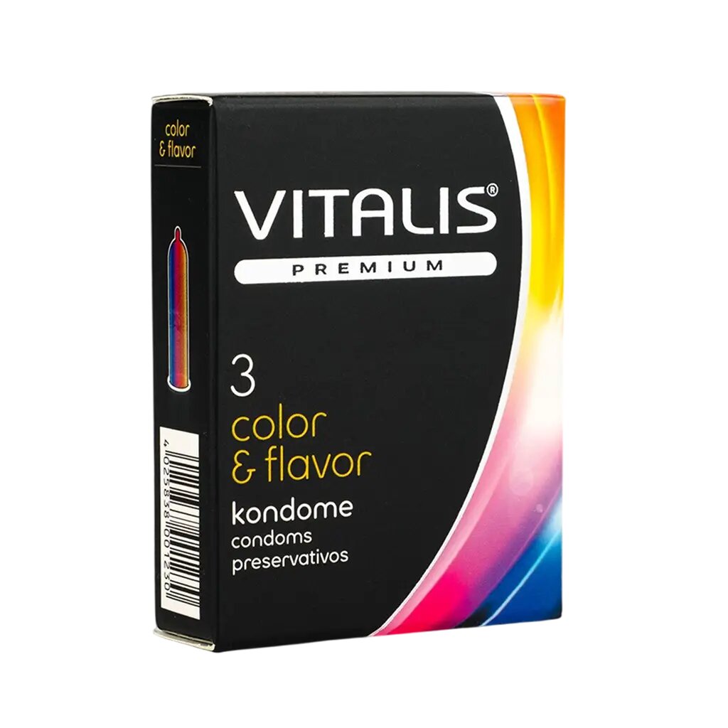 Презервативы VITALIS Premium color & flavor цветные ароматизированные 3 шт