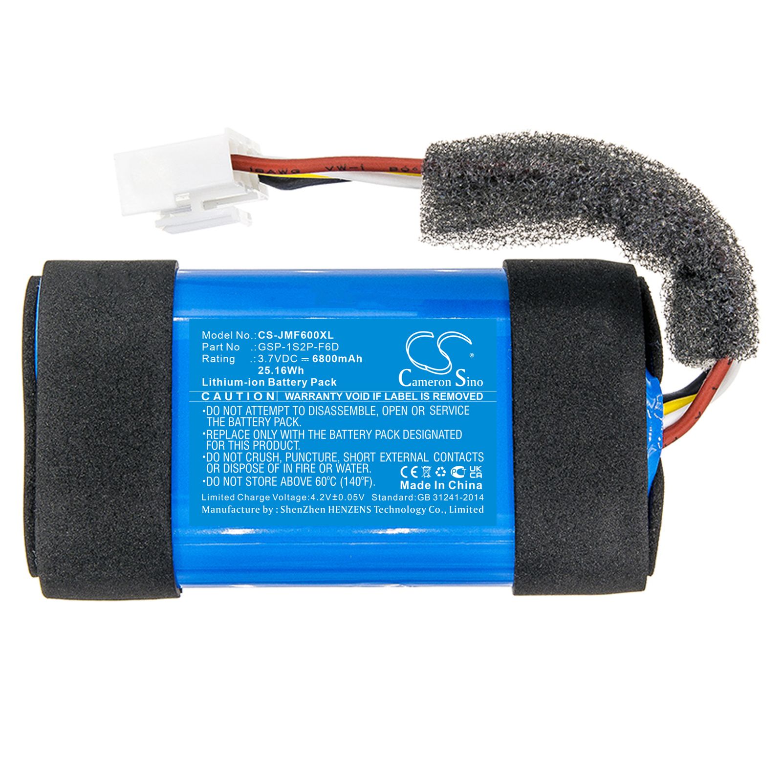 Аккумулятор для JBL Flip 6 на 6800 mAh, JBL GSP-1S2P-F6D - CS-JMF600XL от компании Cameron Sino