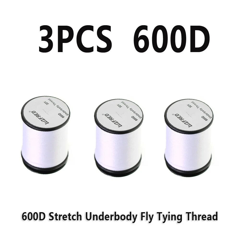 ICERIO Нить для вязания мух 300D/600D 3PCS 600D