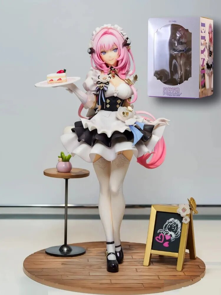 Фигурка Elysia "Miss Pink" Honkai Impact 3rd Официальная коллекционная модель 25 см! Высокая детализация + LED-подсветка Лимитированная серия для фанатов