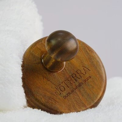 Полная расческа из зеленого сандалового дерева с узором doTERRA для массажа головы, натуральные органические материалы