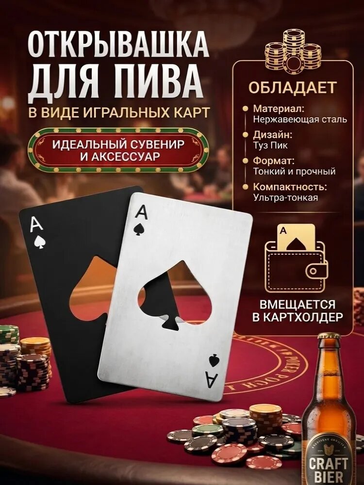 Открывалка 1 шт черный