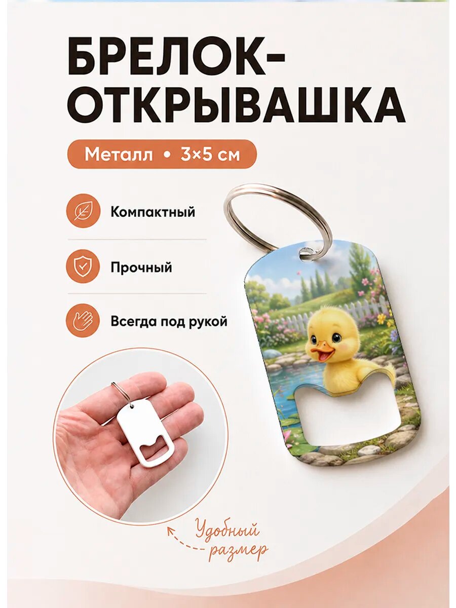 Брелок открывашка "Утёнок у Пруда"