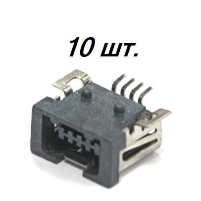 10шт Разъем USB/F-4