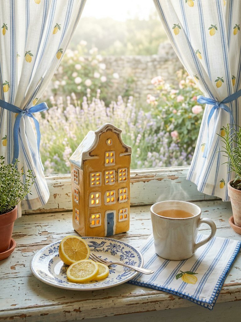 Подсвечник "Дом для чайной свечи", керамика, настольный, высота 19 см