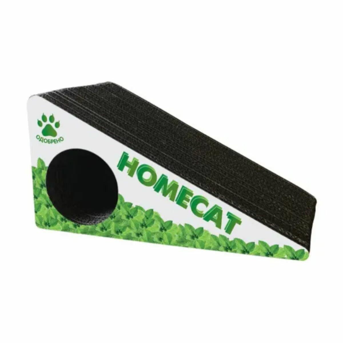 Когтеточка HOMECAT 30х14х17 см треугольник малый, с кошачьей мятой