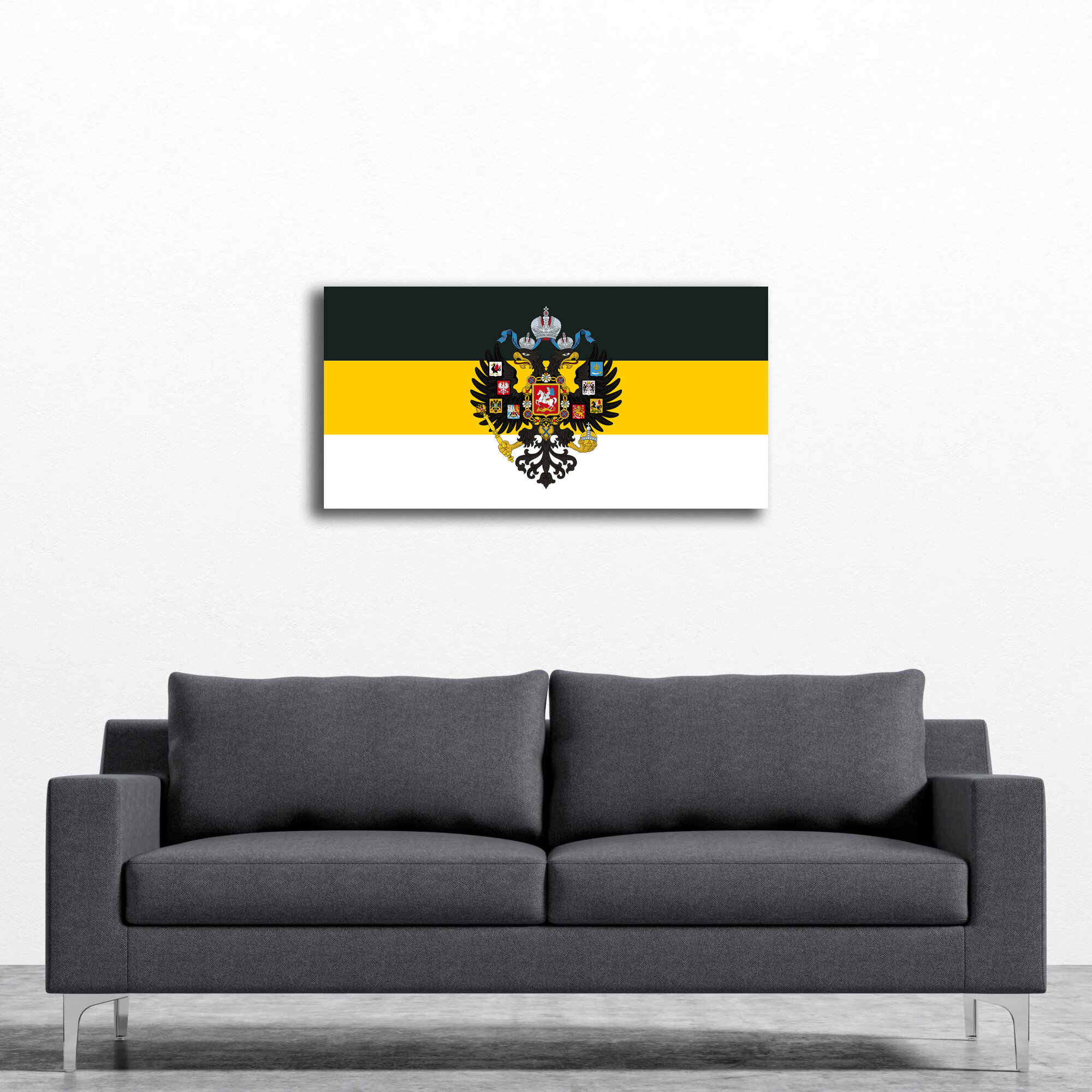Картина на холсте Россия РФ Флаг / 30*60