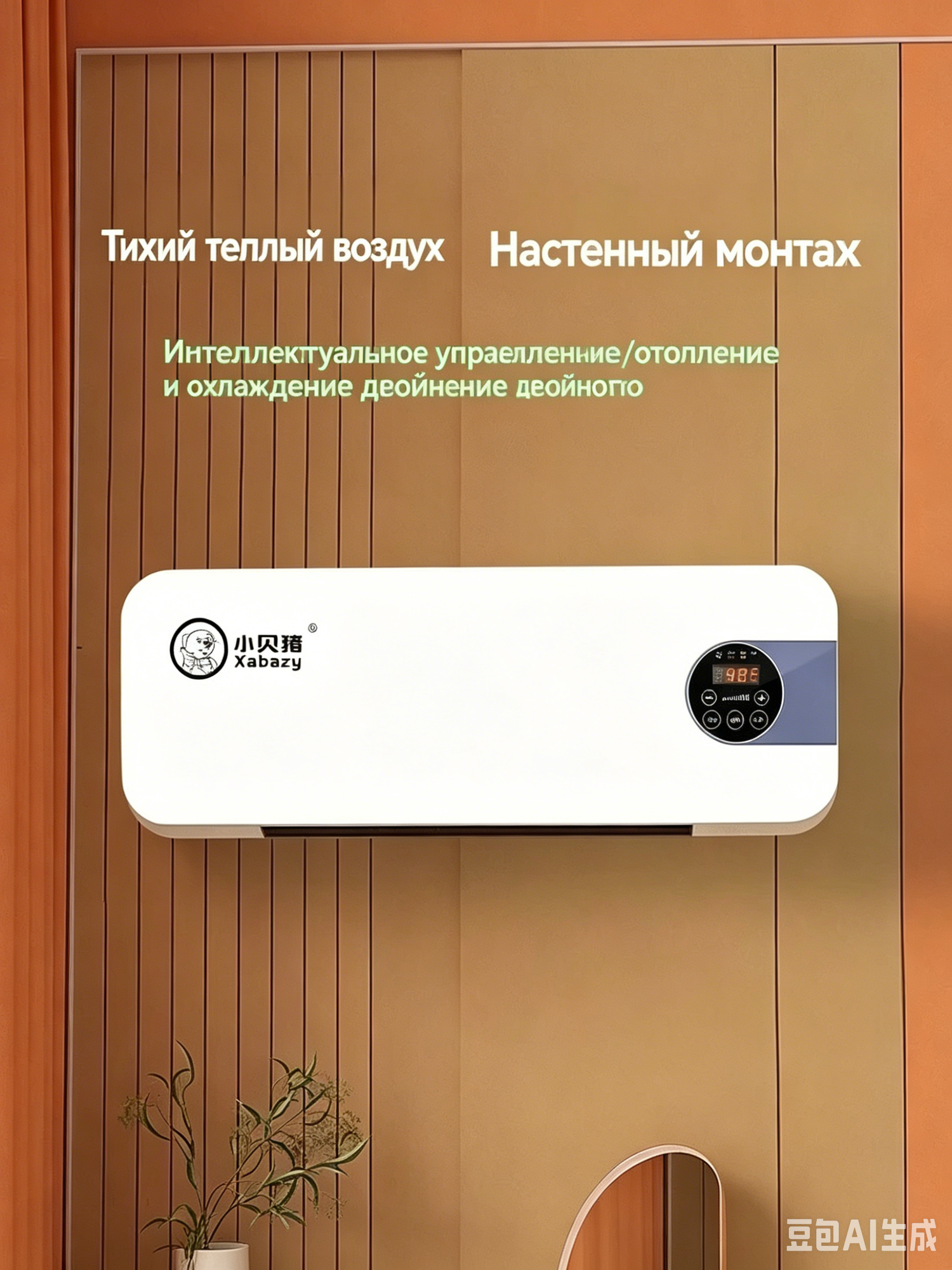 Умный кондиционер с функцией обогрева и охлаждения удобно и комфортно сенсорное управление тихо