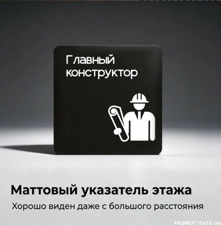 Многофункциональные информационные таблички для установки на двери и стены, размер 10 10 см.
