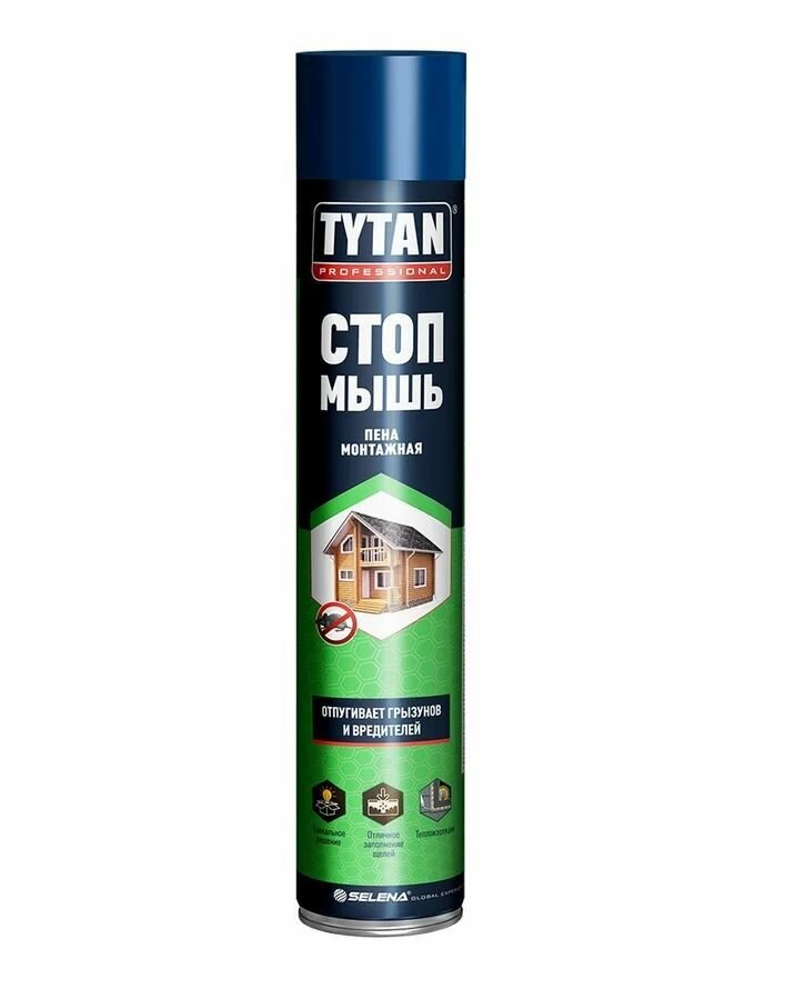 Профессиональная монтажная пена TYTAN PROFESSIONAL Стоп мышь всесезонная 750 мл
