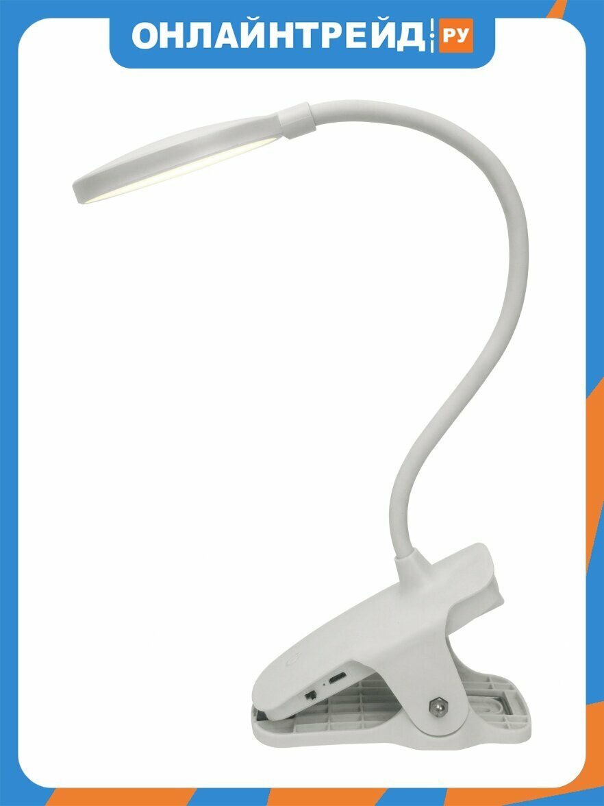 Светильник настольный диммируемый на прищепке Uniel ULM-D605 4W/3000-6000K/DIM WHITE
