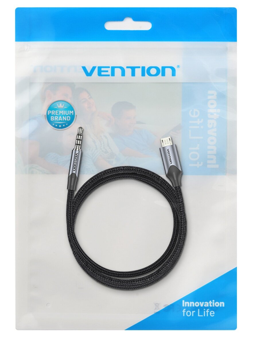 Кабель Vention USB Micro B M/Jack 3,5 mm M - 2 м — фото 1