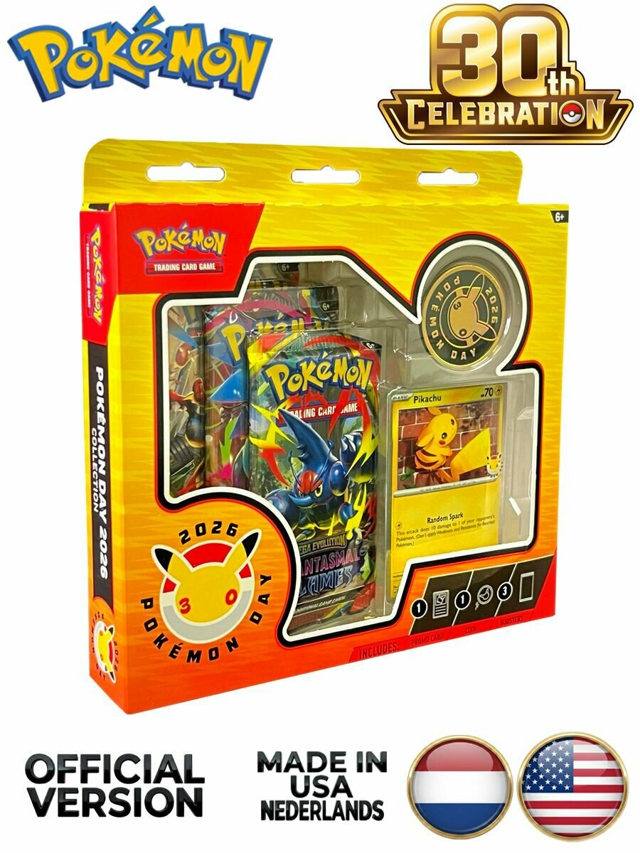 Pokemon Scarlet & Violet: Pokemon Day 2026 Collection Box TCG (ENG) Коллекционный набор 30 лет Покемон