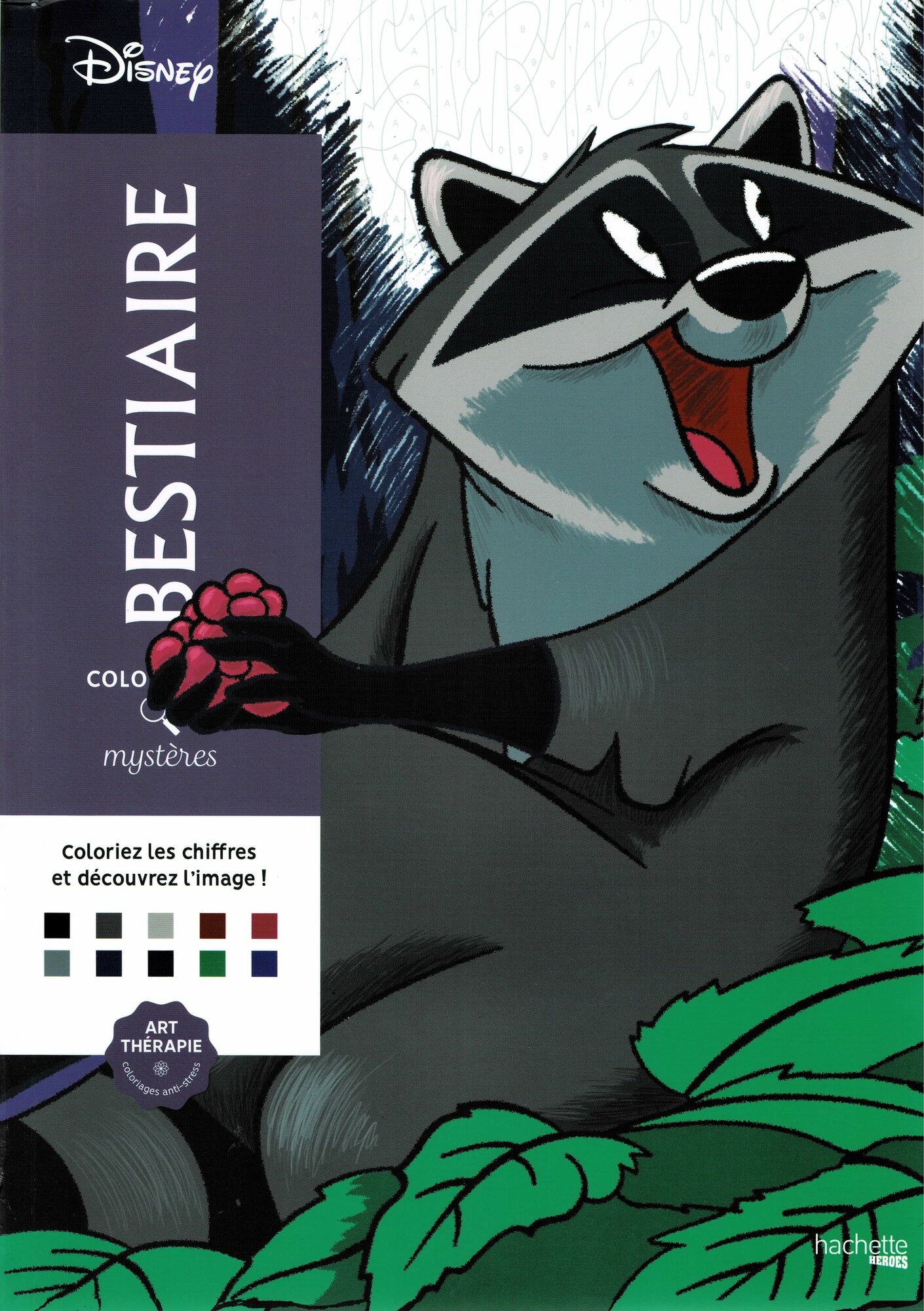 Раскраска по номерам дисней Hachette Coloriages Mysteres Disney - Bestiaire (Лучшее) от ашет