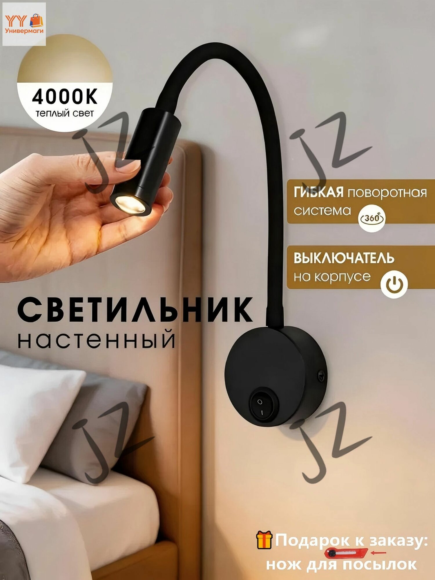 Настенный светильник, LED, 3 Вт-JZ