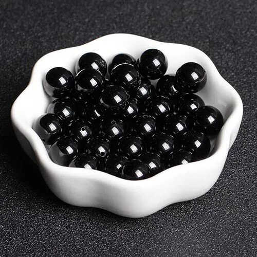 Черный Турмалин Кристалл Бусина 12mm 1PC