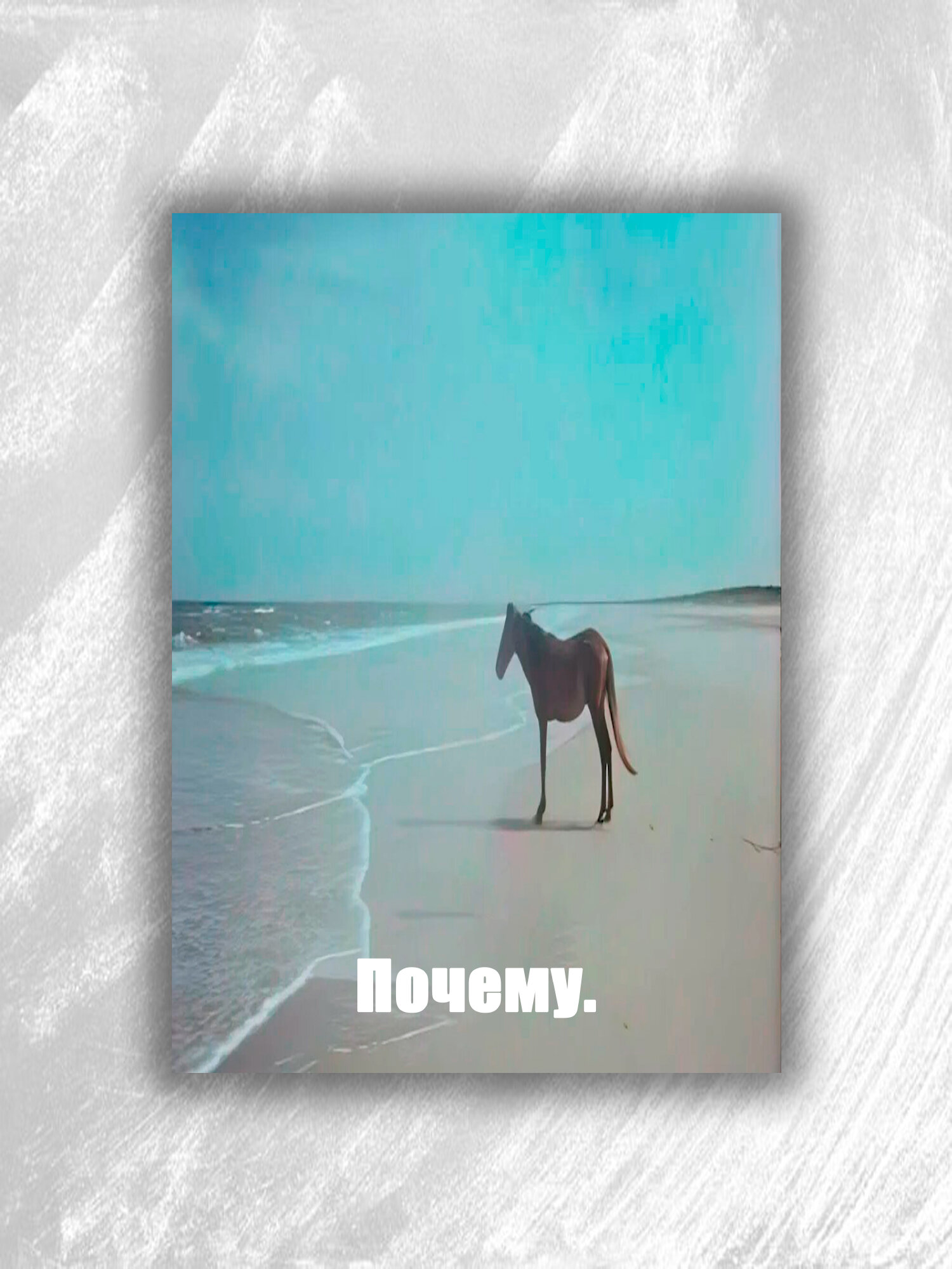 Плакат-мем "Конь-Почему" А4 (32 см х 23 см)