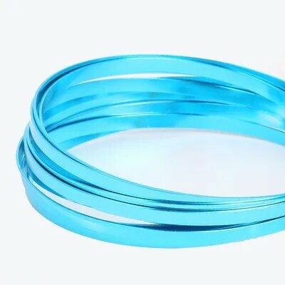 Плоская алюминиевая проволока Turquoise 3 м для рукоделия