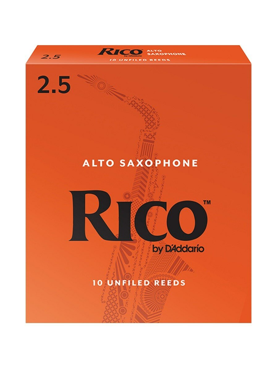Трости для саксофона альт Rico RJA1025, размер 2.5, 10шт.