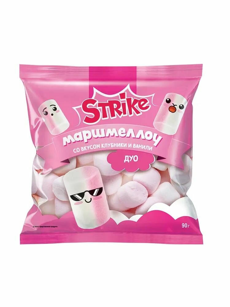 Strike Маршмеллоу Duo, клубника и ваниль, 90 гр