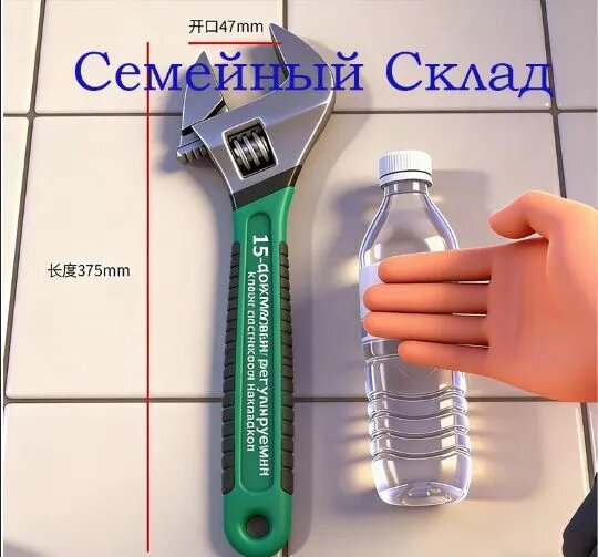 Подвижный открывающий ключ, максимум 47 мм,