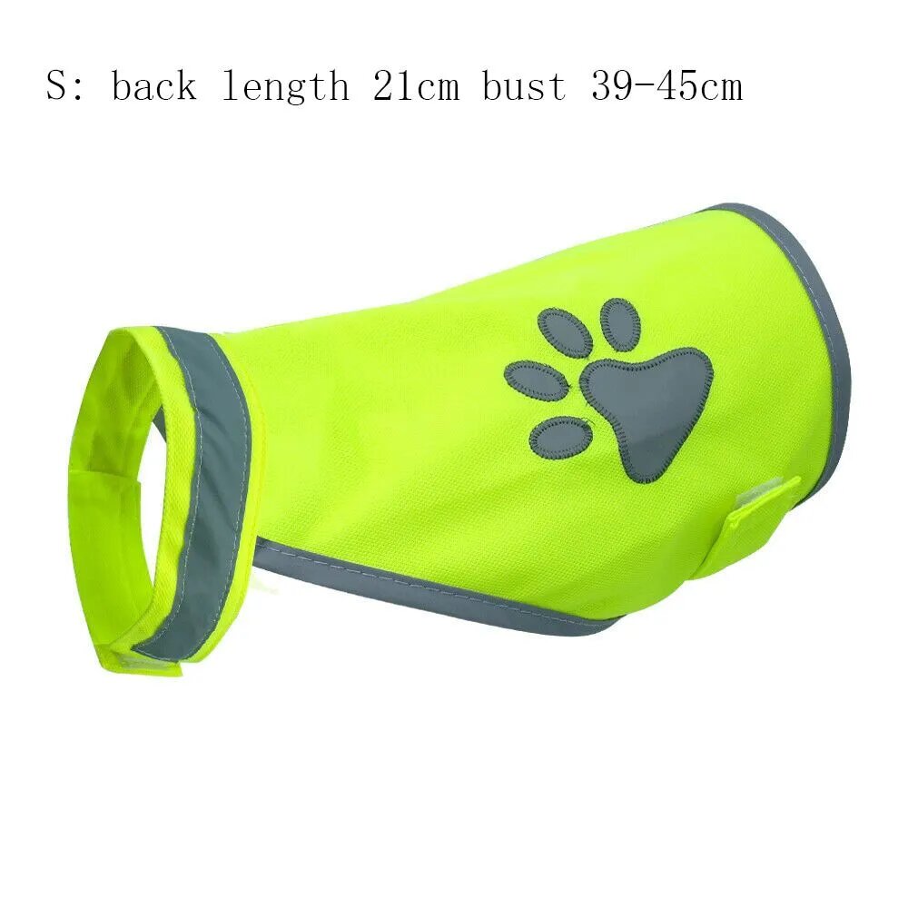 Собачья лапа Светоотражающая одежда для собак высокой видимости Hi Vis Viz Night Safety Dog Vest Пальто Размер S