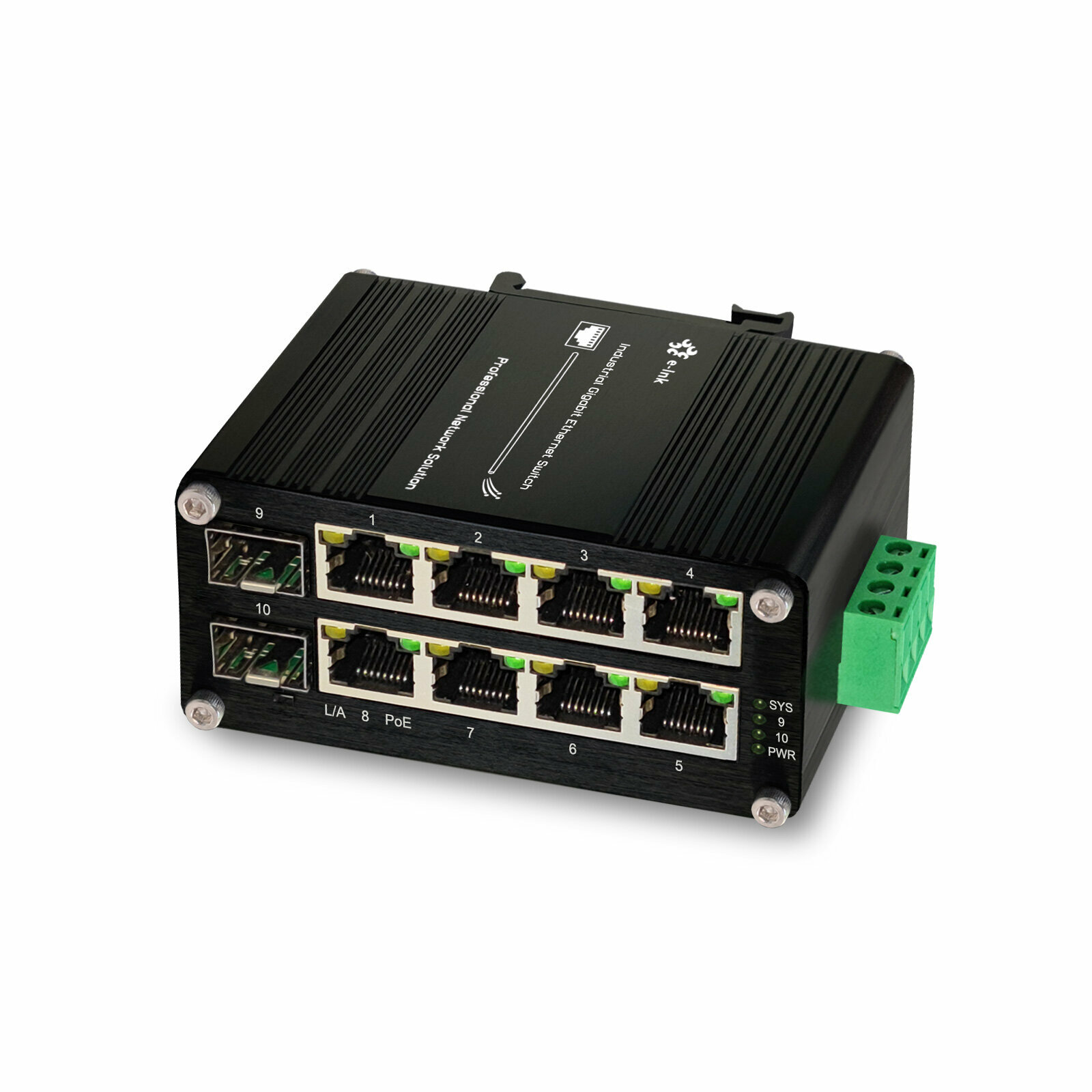 Ethernet-коммутатор с 8 портами Gigabit PoE+ (8× RJ45 + 2× SFP) — LNK-IMC208SGP-SFP