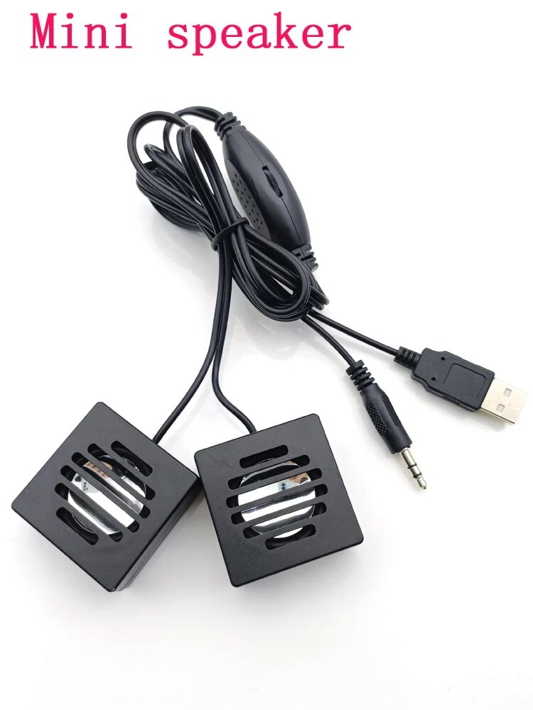 1 пара USB-динамиков, проводной бас-стерео сабвуфер, компьютерный динамик для ноутбуков, смартфонов, настольных MP4, MP3-плееров