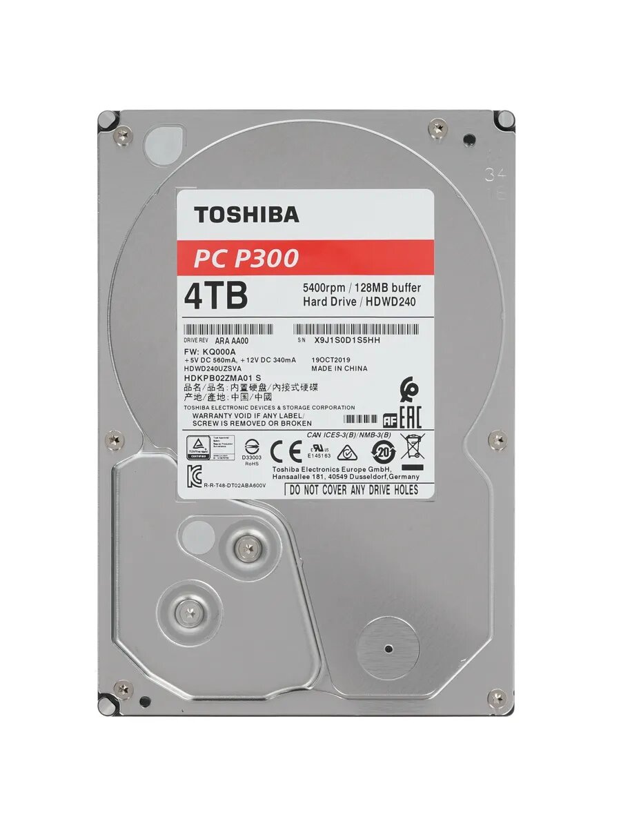 4 ТБ Жесткий диск P300 HDWD240UZSVA - 5400 об/мин